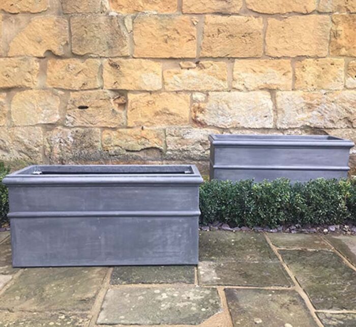 Buy stylish hertage hand-made English Square Lead Planters